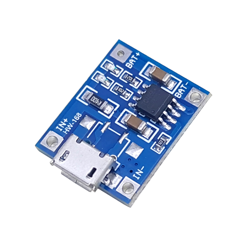 دنیز الکترونیک | ماژول شارژر باطری لیتیومی TP4056 MICRO USB 1A